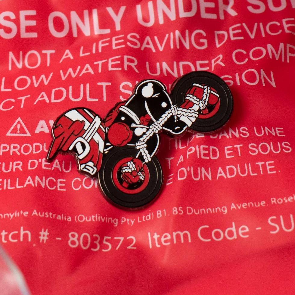 Biker Boy Enamel Pin | James Newland Illustration – REGULATION