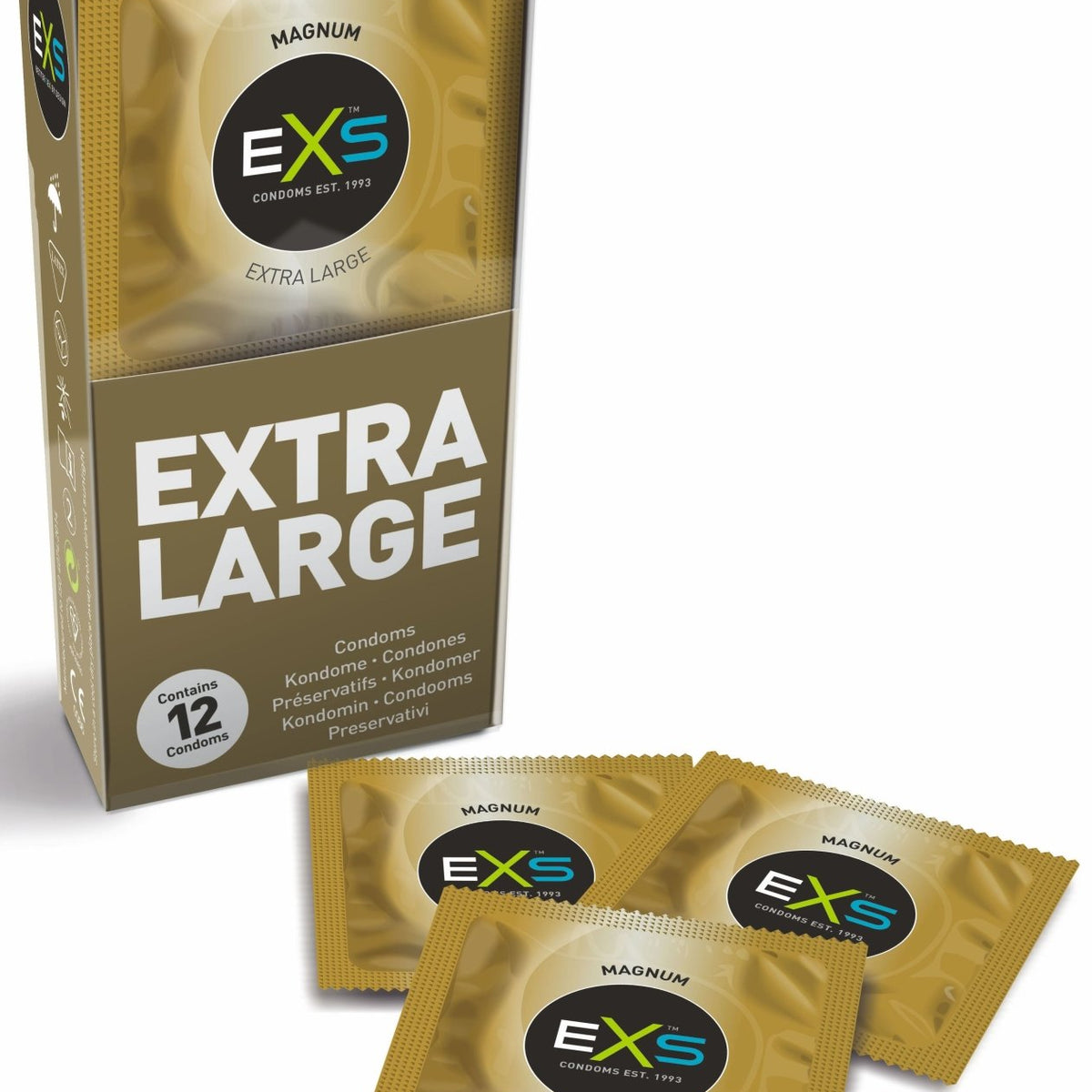 EXS Magnum Extra Large Condoms, 12 pack | EXS – REGULATION