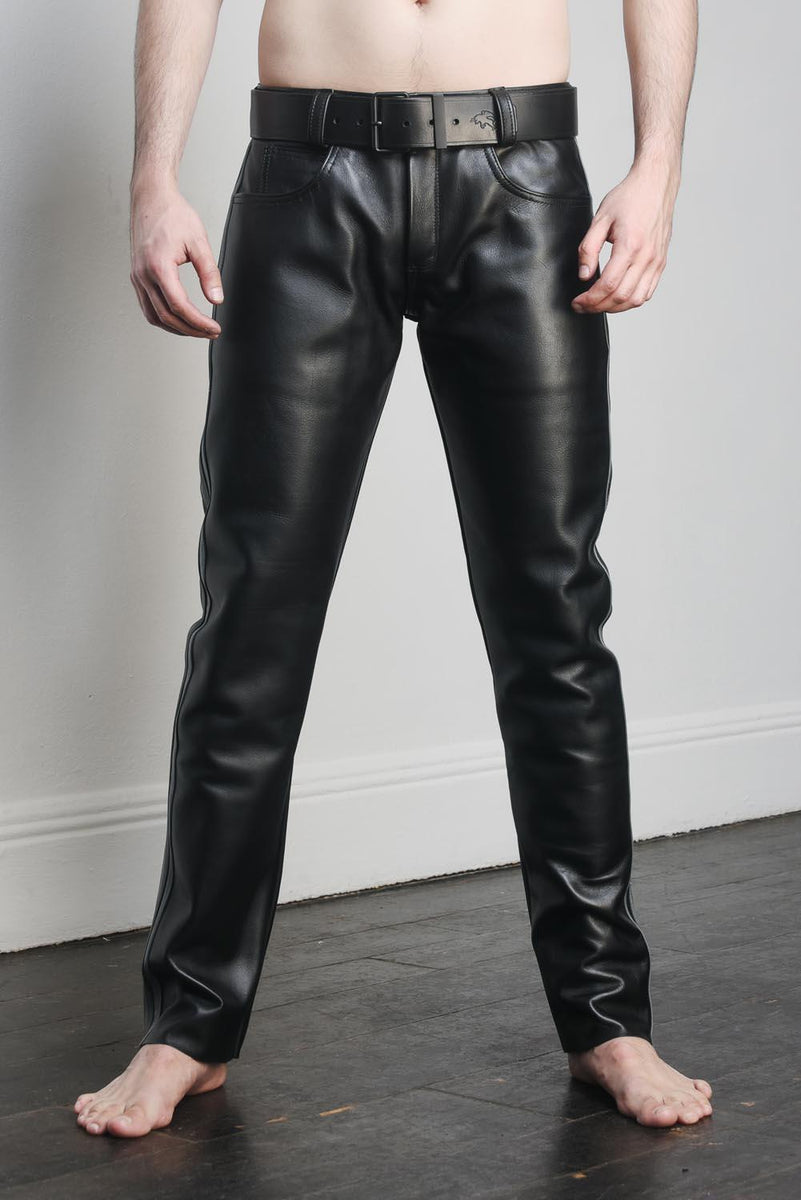 Lineback Leather Jeans, Slim Fit // Made to Order | Rufstok – REGULATION