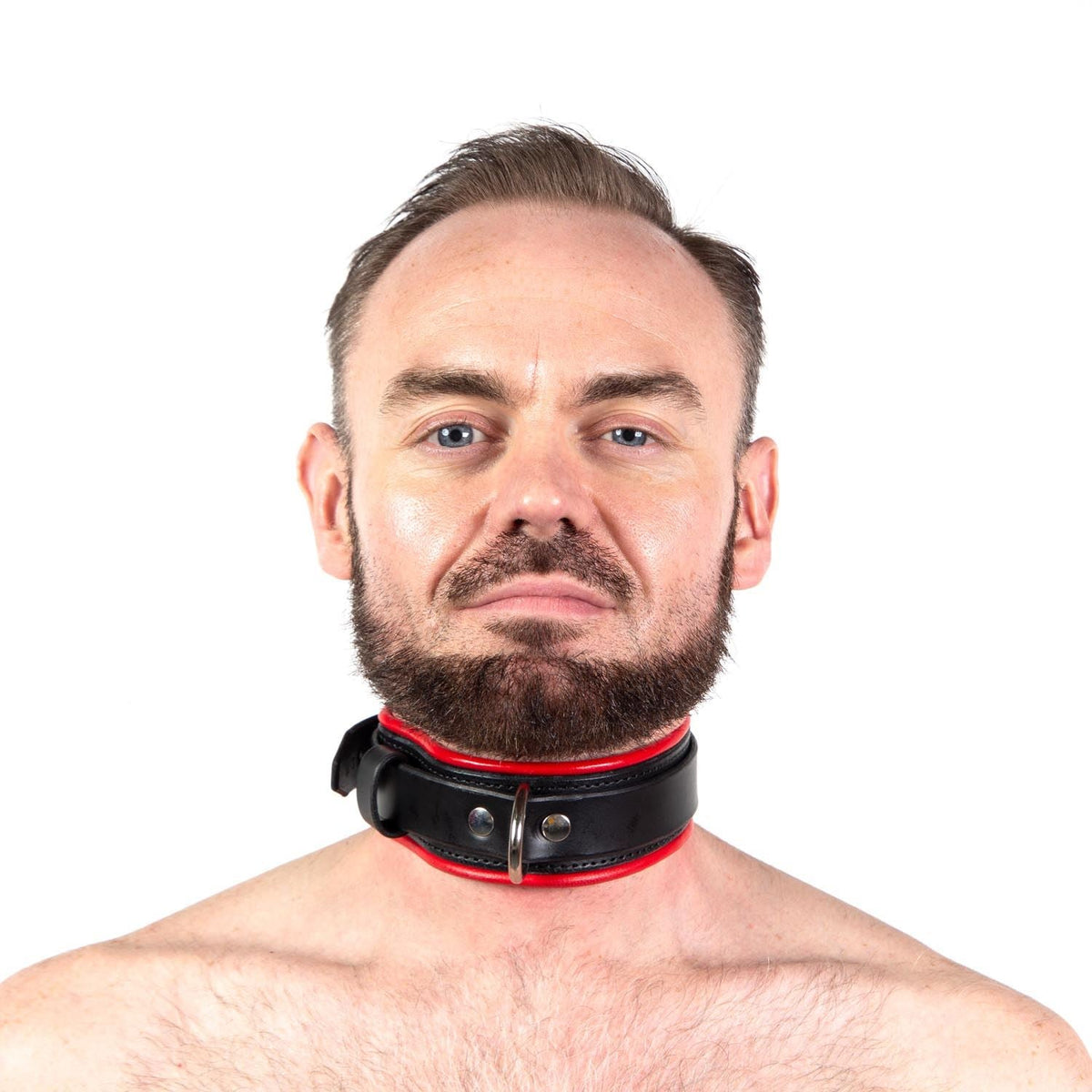 Piped Locking Leather Collar | REGULATION